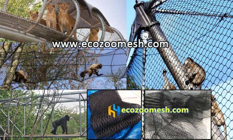 Wire rope netting, black oxide zoo mesh-Flexible Barrier for animal