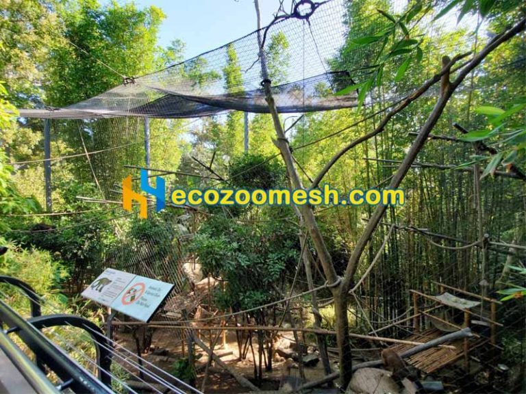 Monkey Enclosure made by stainless steel wire rope mesh